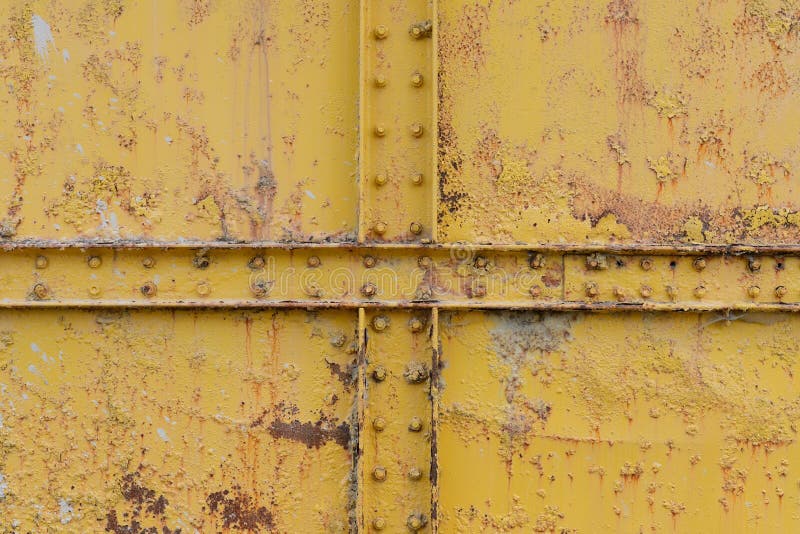 Rusty Yellow Metal Surface Close Up Stock Image - Image of damaged ...