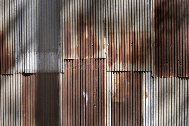 Rusty Zinc Roof Metal for Background. Stock Photo - Image of shabby ...