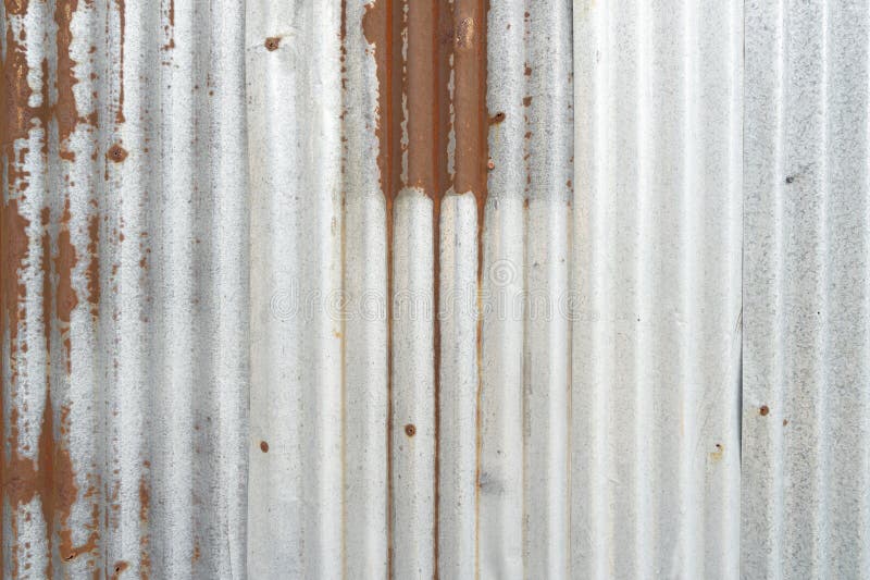 The Rusty Zinc Sheet Texture and Background, Reddish Brown Stain on ...