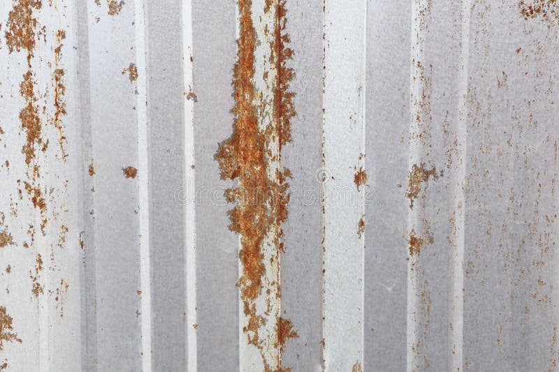 Rusty Zinc Texture, Front View, Silver Grunge Corrugated Metal Sheet ...