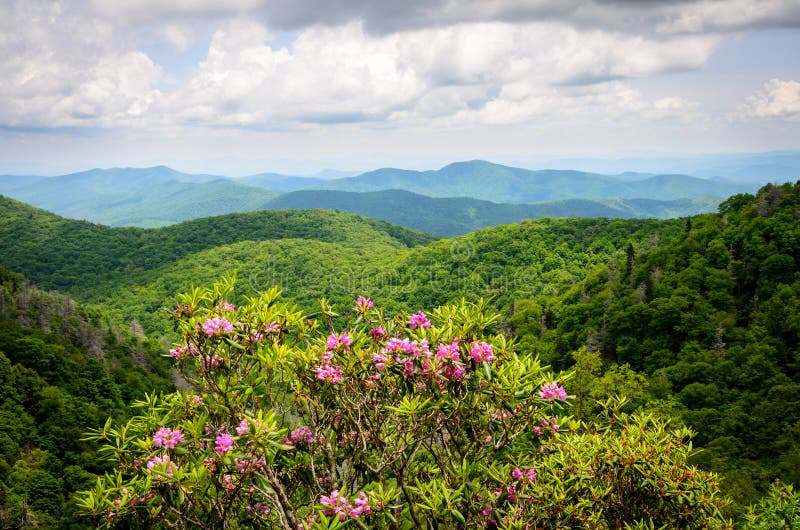 Ruta verde azul de Ridge foto de archivo. Imagen de camino - 65041058