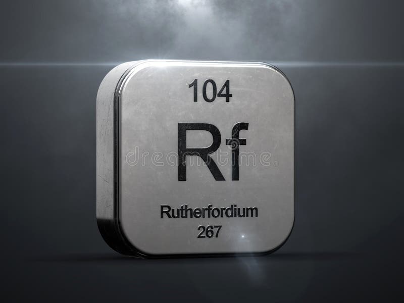 Rutherfordium Element from the Periodic Table Stock Illustration ...