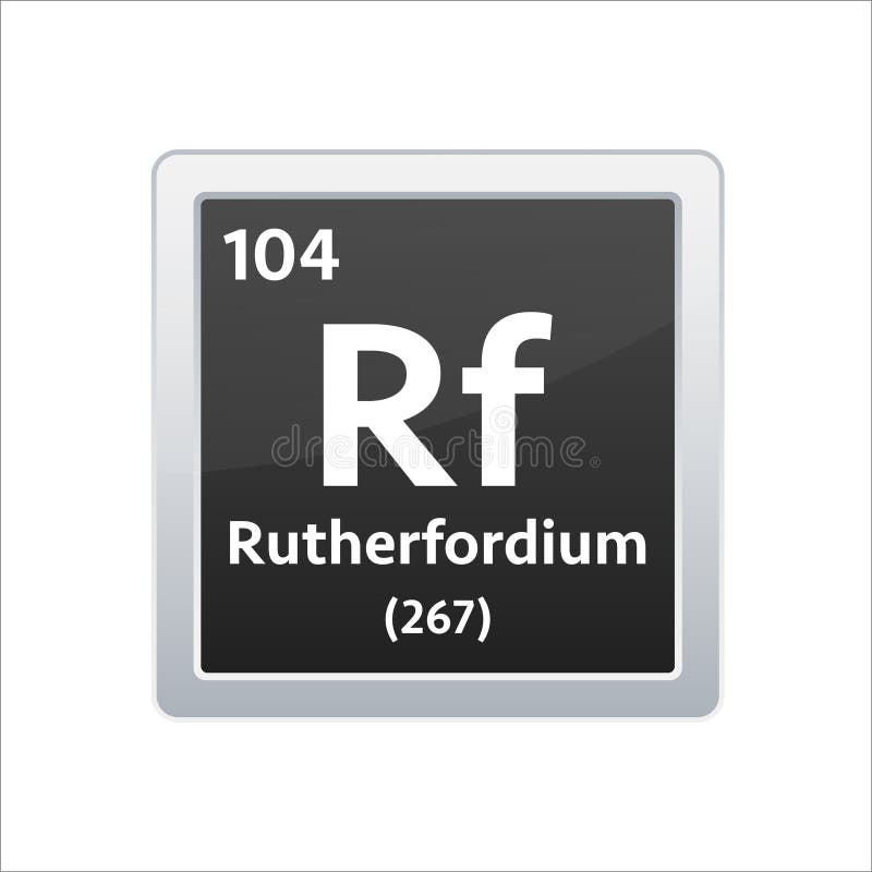 Rutherfordium Symbol. Chemical Element of the Periodic Table Stock ...