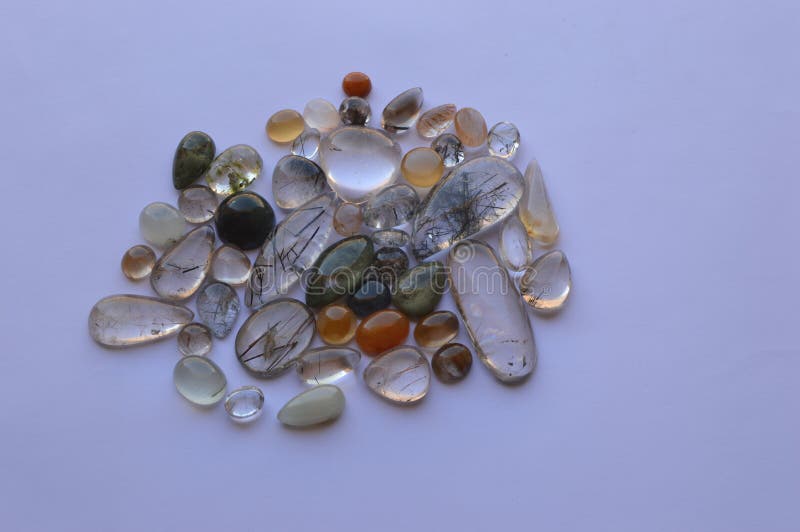 Yellow Quartz Specimen with Golden Rutile Inclusion Stock Image - Image ...