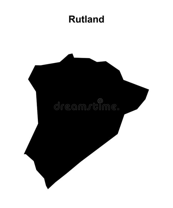 Rutland outline map stock vector. Illustration of rutland - 360363747
