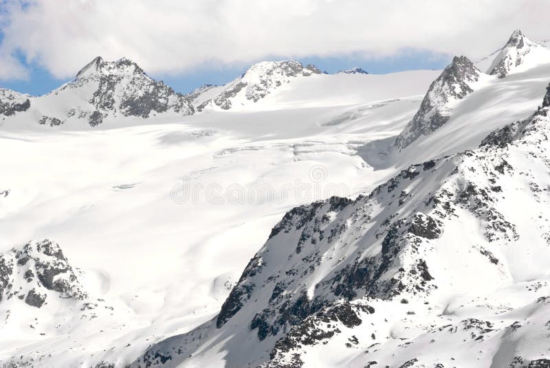 Rutor Glacier stock image. Image of cable, nature, runs - 89334617