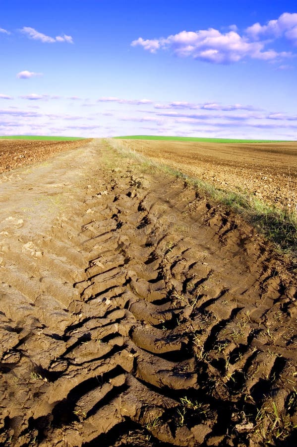Tire Track And Ruts In Dirt Road Stock Image - Image of scene, arid ...
