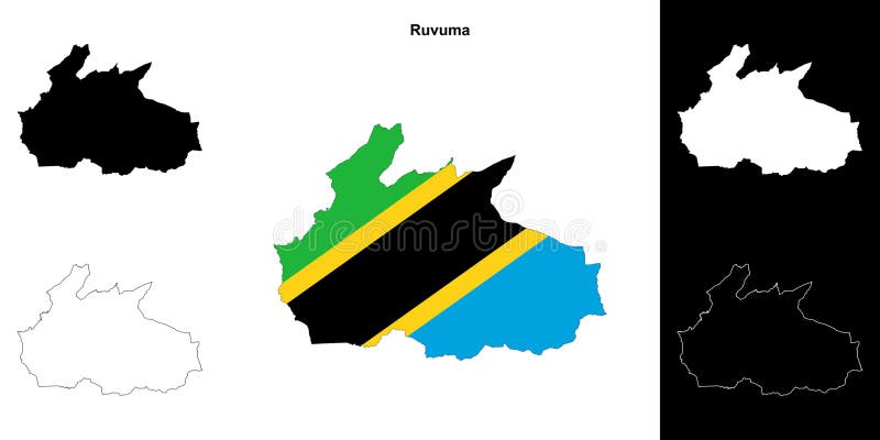 Ruvuma outline map stock illustration. Illustration of borders - 356557884