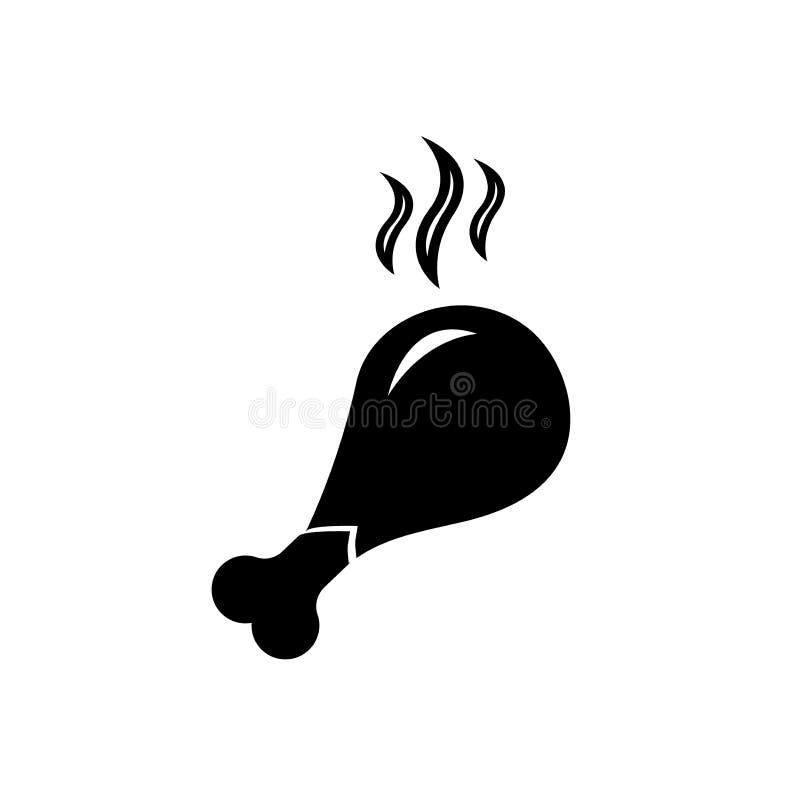 Ruwe Gesneden Kip Pictogram Vector Illustratie Vector Illustratie ...