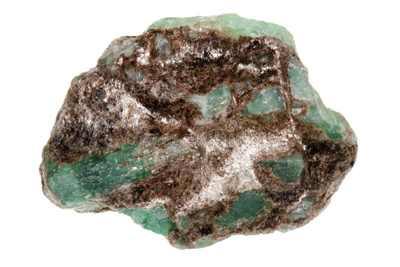 Ruwe smaragd stock afbeelding. Image of glanzend, steen - 17758111