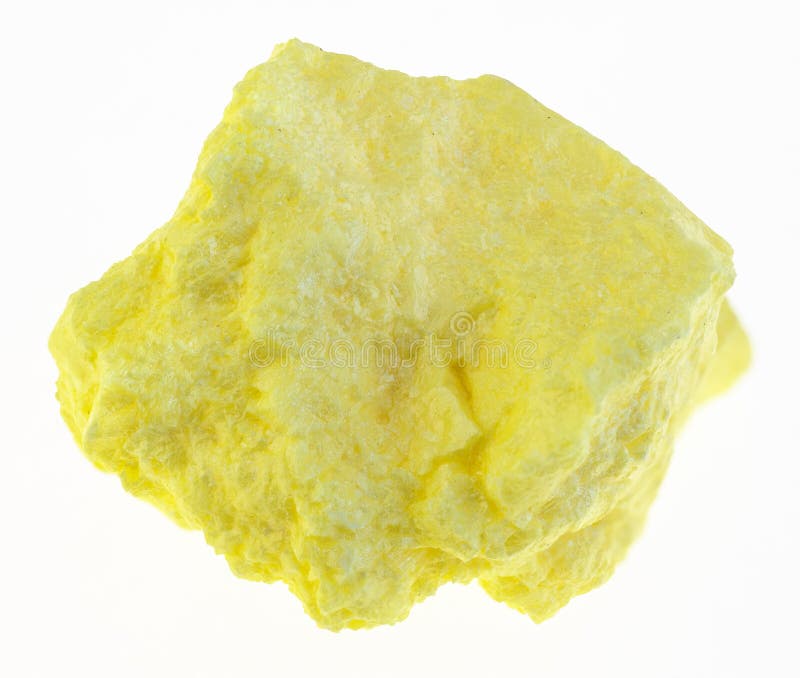 Gele zwavelsteen stock afbeelding. Afbeelding bestaande uit naturalness ...