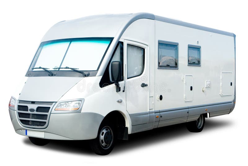 Large RV Isolated on White stock image. Image of leisure - 9847455