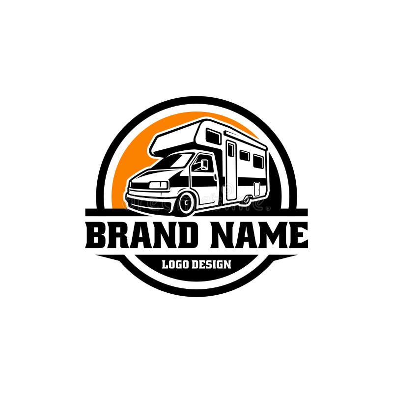 RV, Camper Van, Snail Camper Logo Vector Stock Vector - Illustration of ...