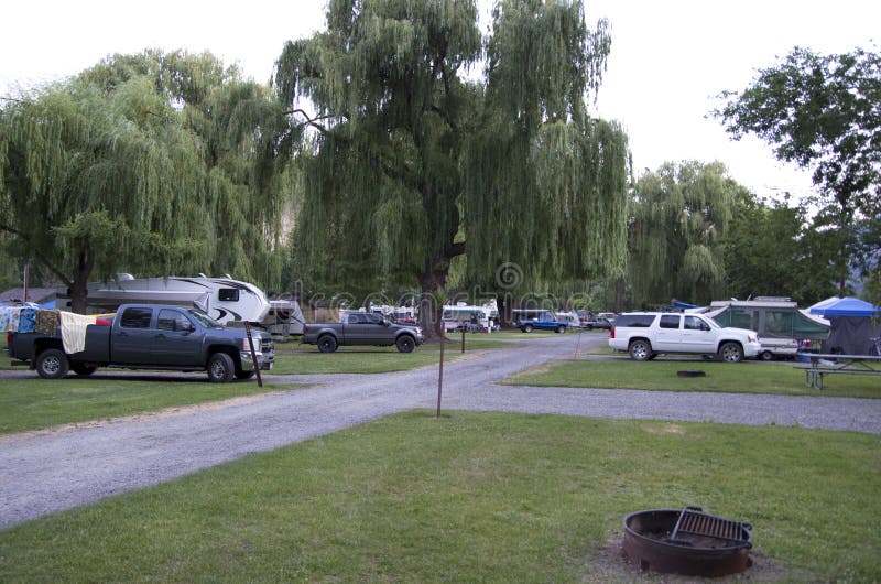 RV campground stock image. Image of relaxatioin, nature - 57347033