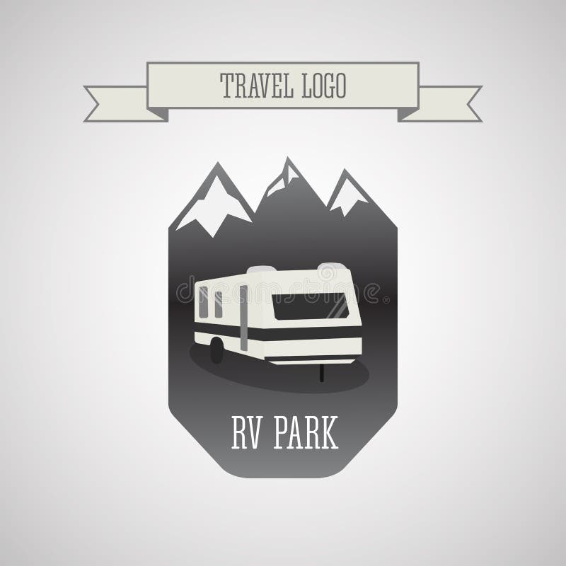 RV and Caravan Park Logo, Badges. Outdoor Theme Stock Vector ...