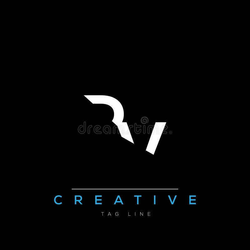 RV creative Monogram Logo stock vector. Illustration of type - 359233450