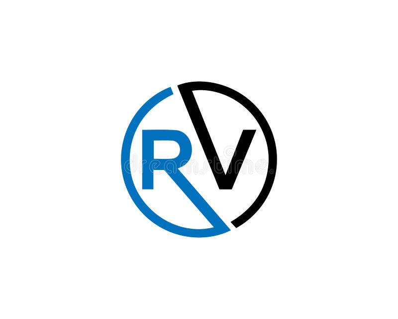 RV Letter Logo Design Creative Modern Stock Vector - Illustration of ...