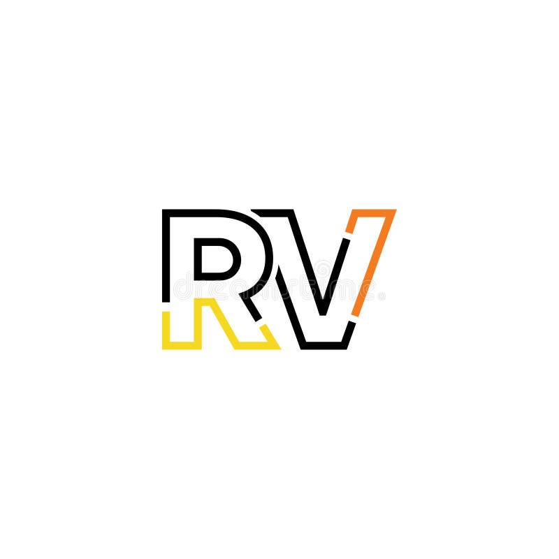 RV Letter Logo Icon Design Template Elements Stock Illustration ...