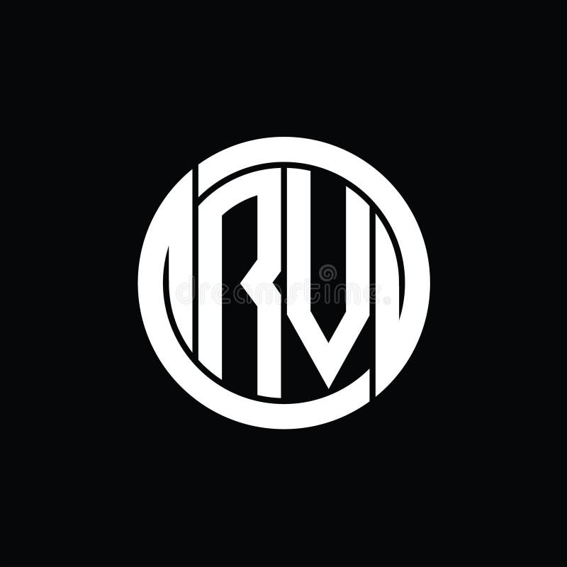 RV Logo Monogram Shield Inside Circle Shape Vector Images Design ...