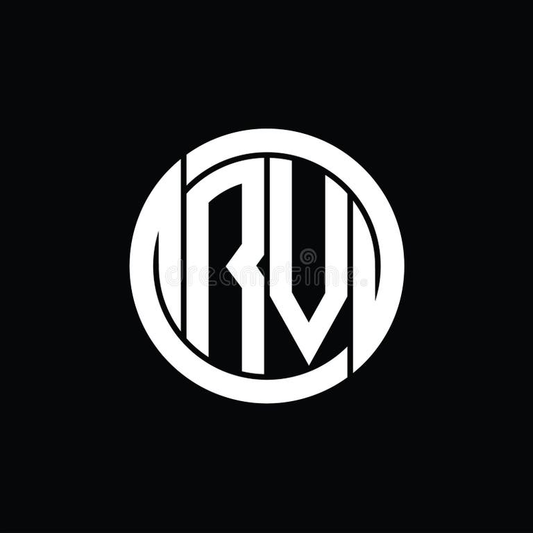 RV Logo Monogram Shield Inside Circle Shape Vector Images Design ...