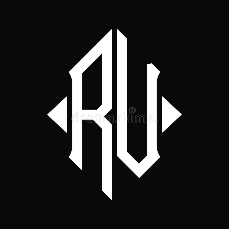 RV Logo Monogram with Shield Shape Isolated Design Template Stock ...