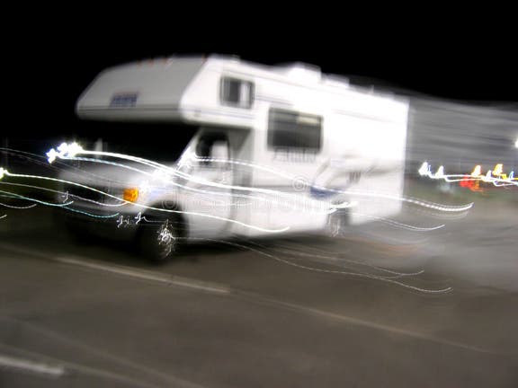RV in Motion 01 stock image. Image of truck, country, road - 1289523