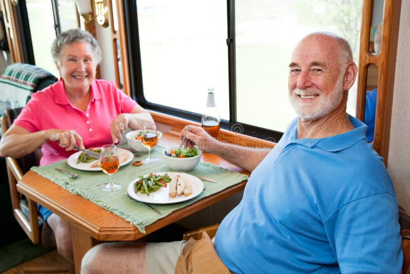 RV Seniors - Romantic Dinner Stock Image - Image of person, people: 9982661