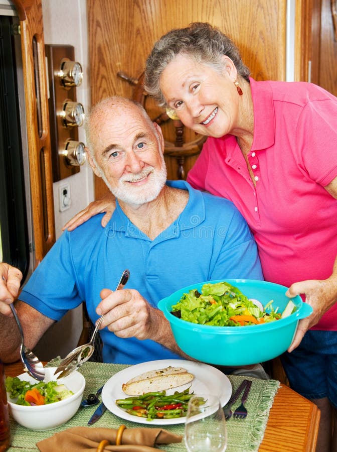 RV Seniors - Serving Dinner Stock Image - Image of family, portrait ...