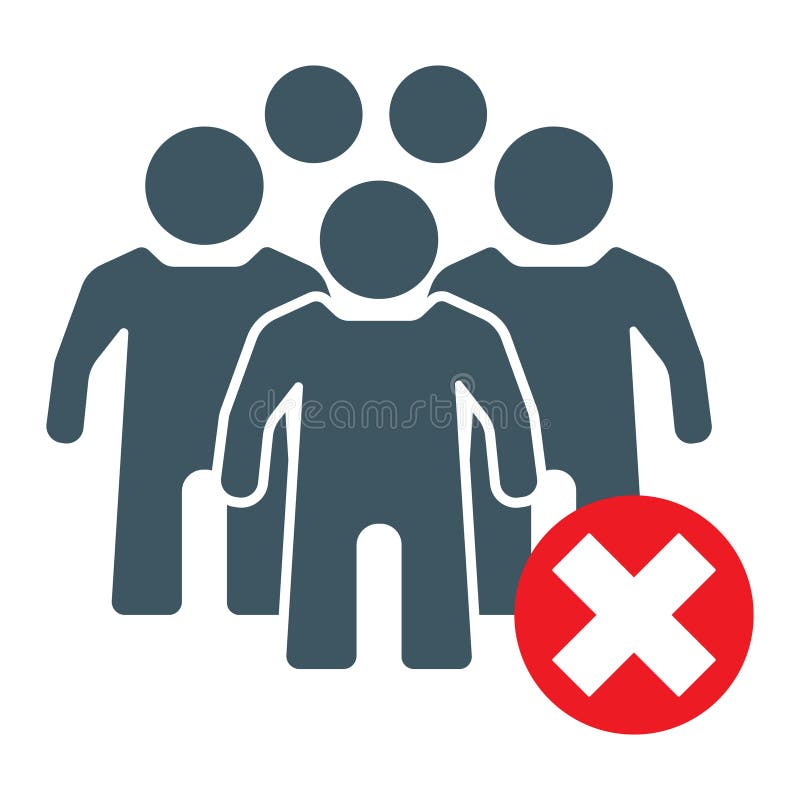 Avoid Crowd - Icon or Symbol - Vector Illustration Stock Illustration ...