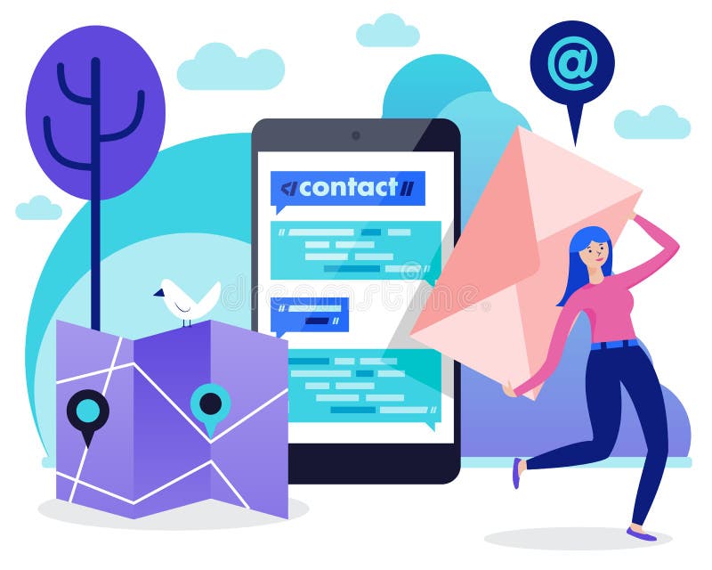 Contact Us Web Page Design Background â€“ Concept of Communication ...