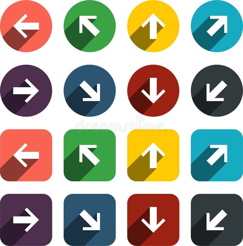 Flat arrow icons. stock vector. Illustration of modern - 126038521