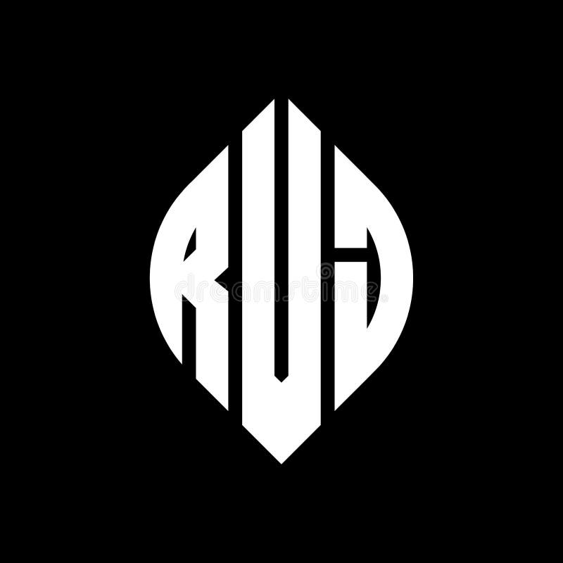 RVJ Circle Letter Logo Design with Circle and Ellipse Shape. RVJ ...
