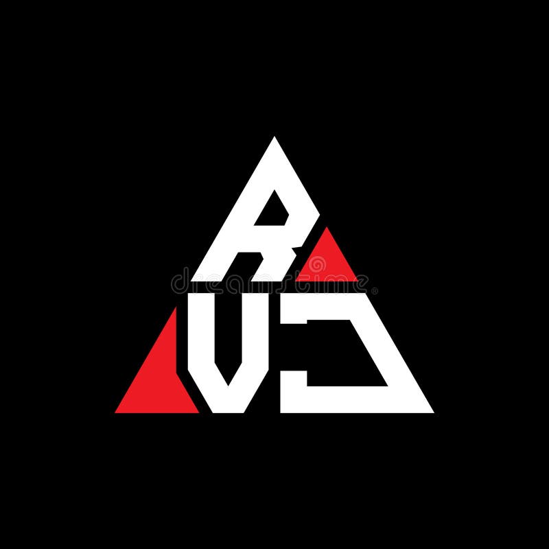 RVJ Triangle Letter Logo Design with Triangle Shape. RVJ Triangle Logo ...