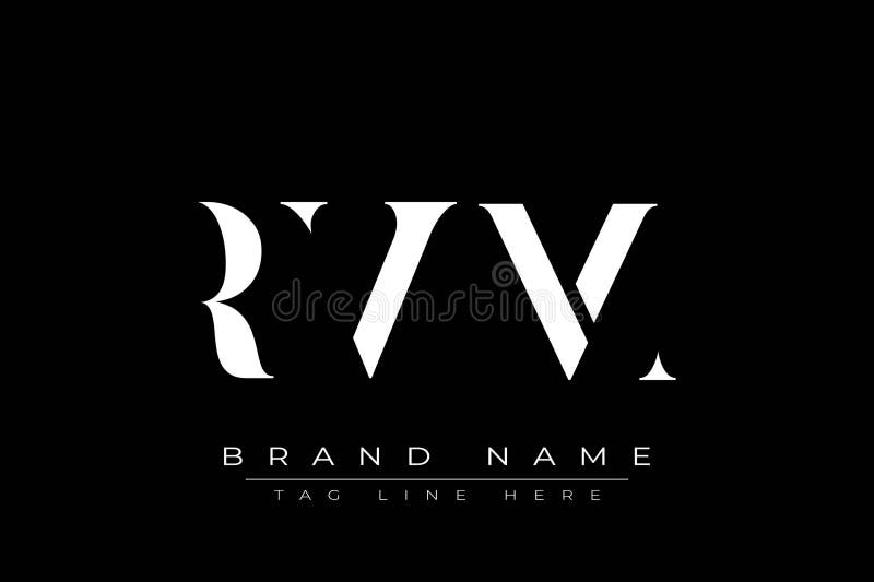 RVM Abstract Letter Logo Design Stock Illustration - Illustration of ...