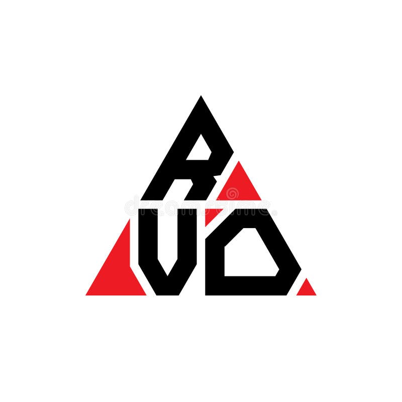 RVO Triangle Letter Logo Design with Triangle Shape. RVO Triangle Logo ...