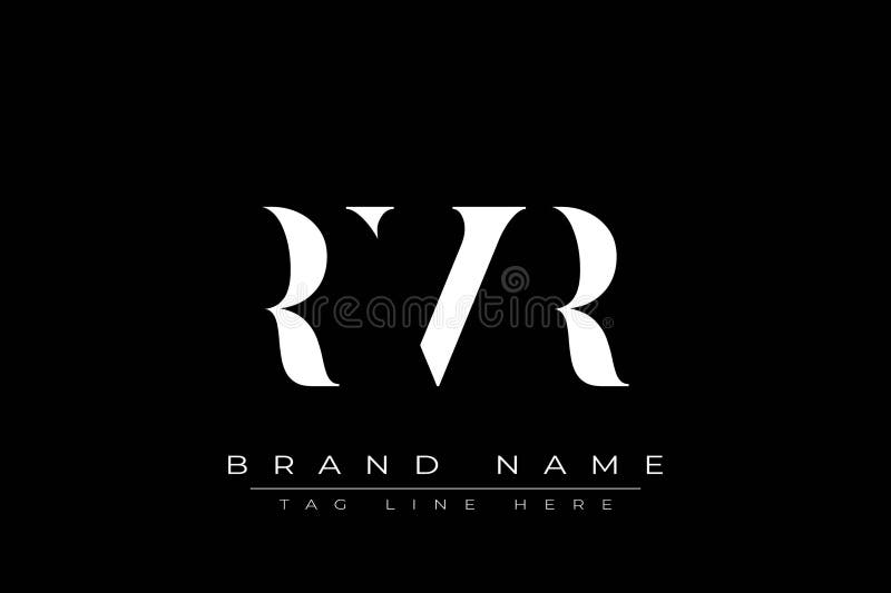 RVR Abstract Letter Logo Design Stock Illustration - Illustration of ...