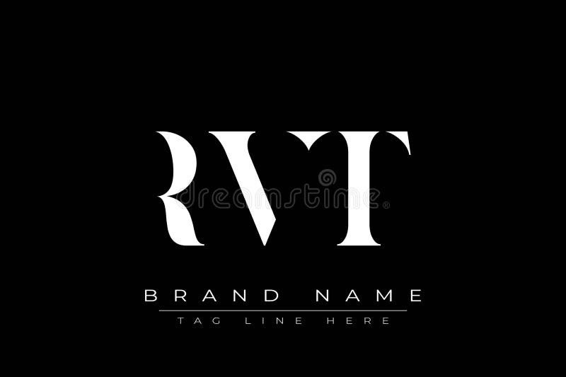 RVT Abstract Letter Logo Design Stock Illustration - Illustration of ...