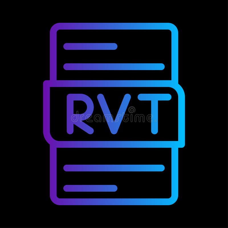 RVt Document Gradient Icon. Files Type, Format, Extension, Symbol Icons ...