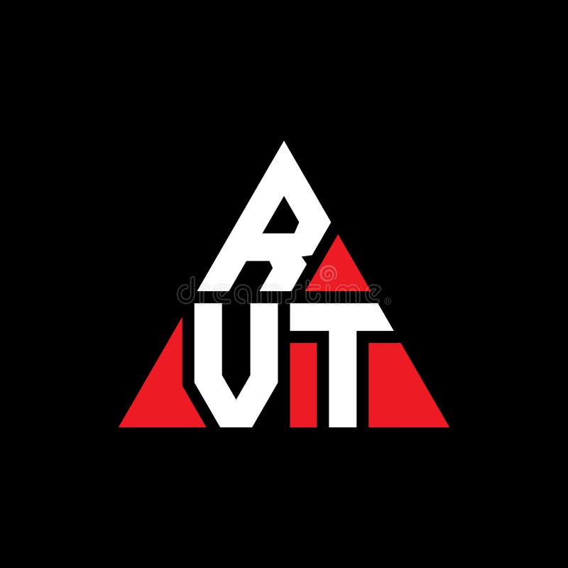 RVT Triangle Letter Logo Design with Triangle Shape. RVT Triangle Logo ...