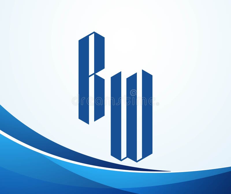 RW Alphabet Letter Logo Design Template Elements Stock Vector ...