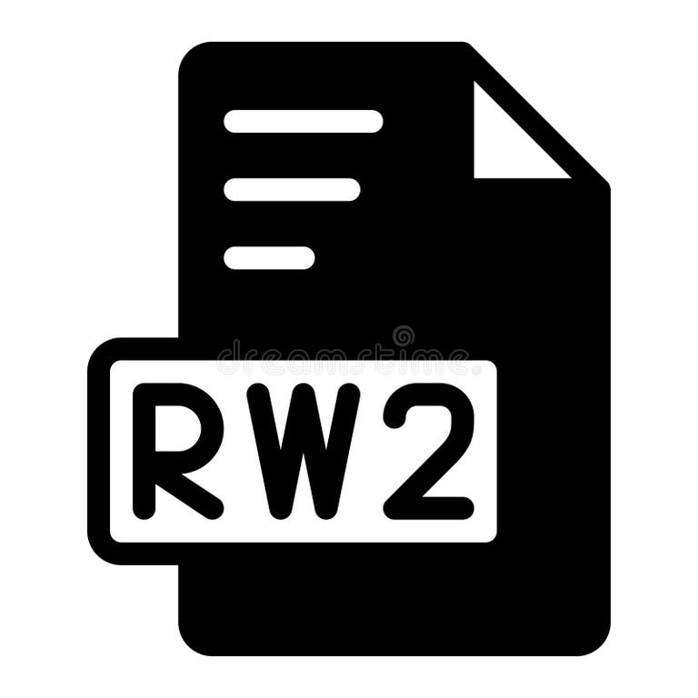 Rw2 Icon Glyph Design. Image Extension Format File Type Icon Stock ...