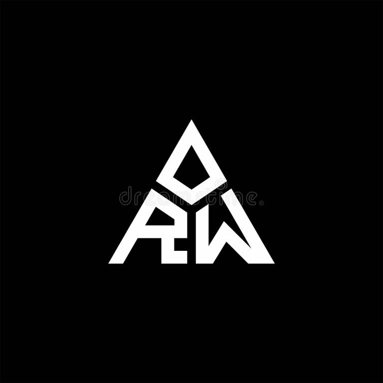 RW Monogram Logo with 3 Pieces Shape Isolated on Triangle Stock Vector ...