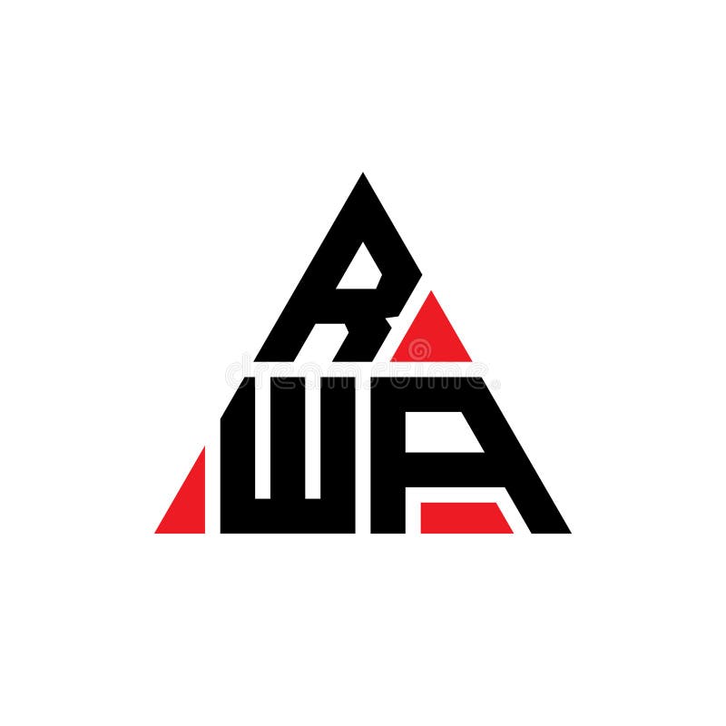 RWA Triangle Letter Logo Design with Triangle Shape. RWA Triangle Logo ...
