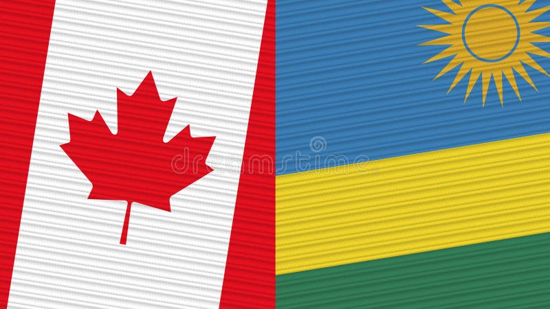 Rwanda and Canada Two Half Flags Together Stock Illustration ...