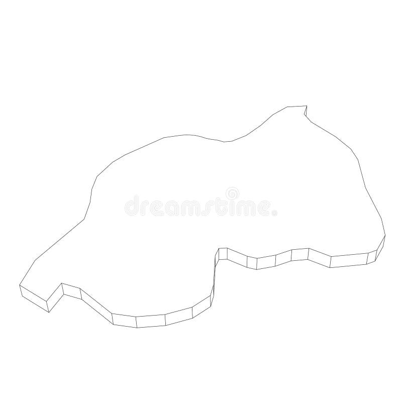 Ejemplo Del Vector De La Silueta Del Mapa De Rwanda Ilustración Del