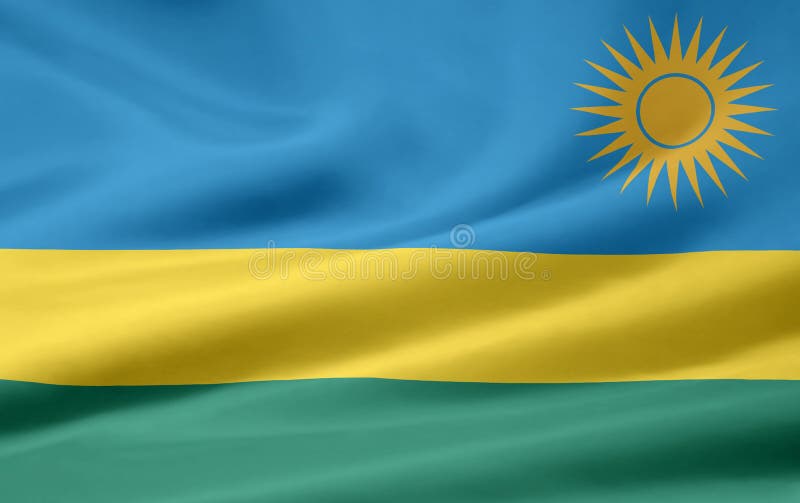 Rwanda flag stock illustration. Illustration of yellow - 6475979