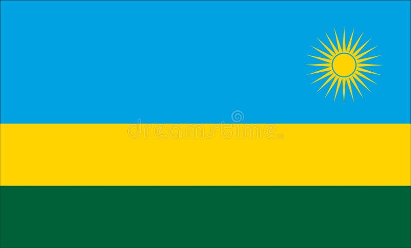 Rwanda Flag Design stock vector. Illustration of isolated - 351486080