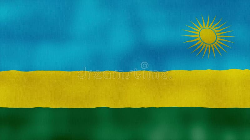 Rwanda Flag Waving Cloth Perfect Looping, Full Screen Animation 4K ...