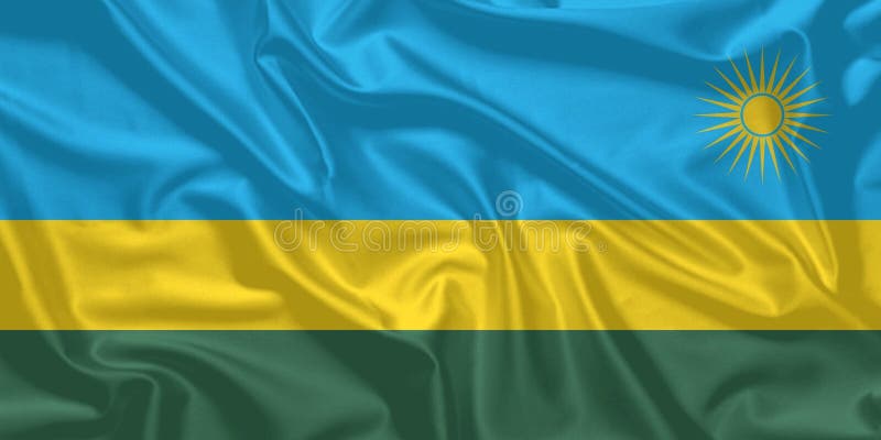 Rwanda Flag Waving in the Wind Stock Illustration - Illustration of ...