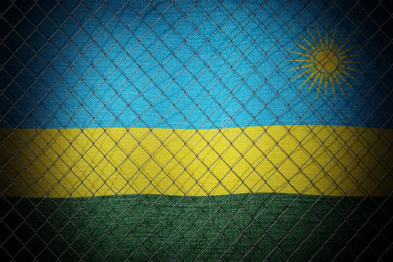 Rwanda Flag and Wire Mesh Fence Stock Illustration - Illustration of ...